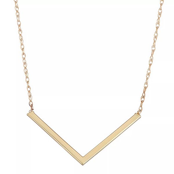 10k Gold Chevron Necklace