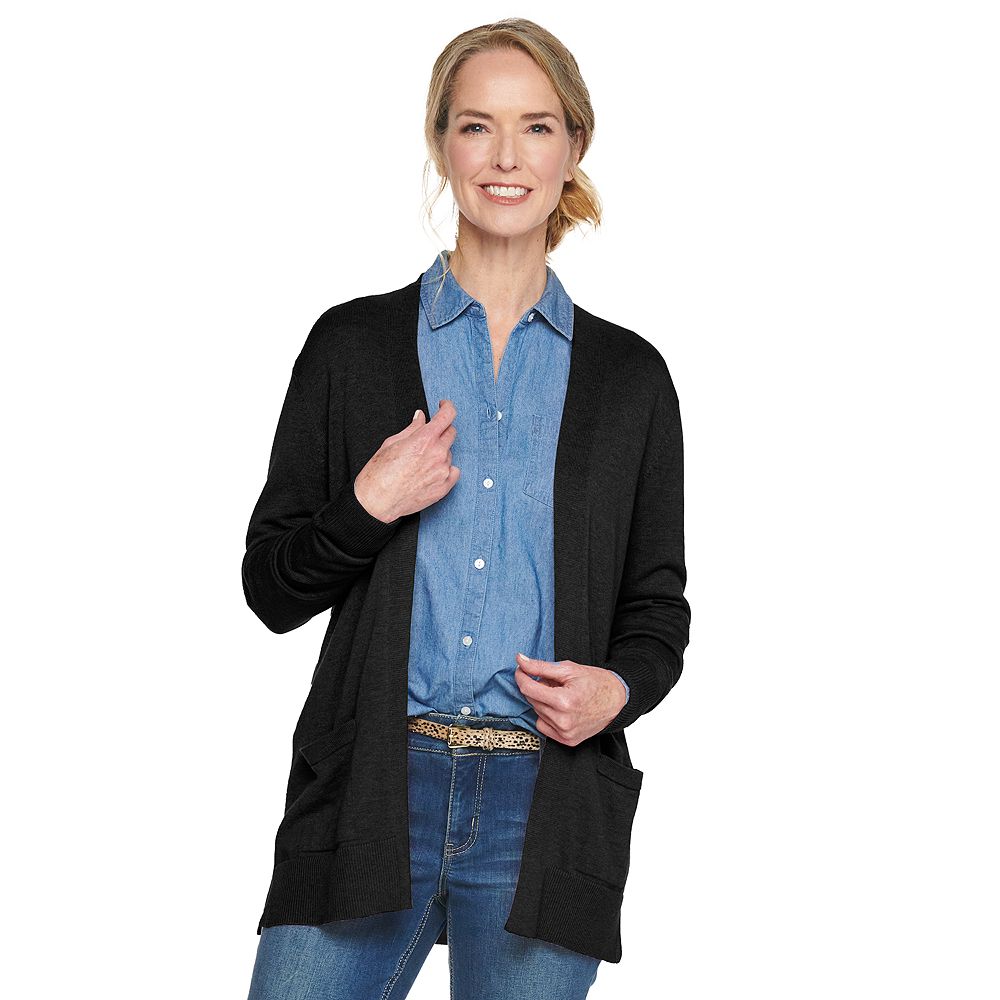 Women's Croft & Barrow® Open-Front Cardigan