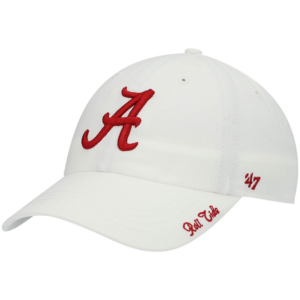 Women's '47 White Alabama Crimson Tide Miata Clean Up Logo Adjustable Hat