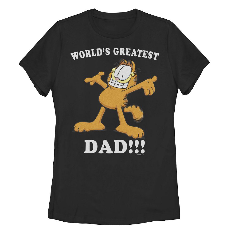 Juniors' Garfield Father's Day World's Greatest Dad!!! Tee