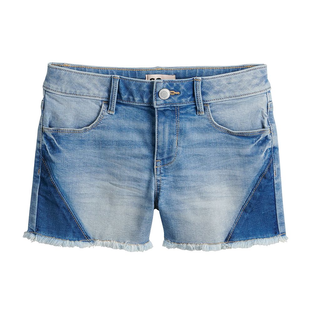 Girls 7-20 SO® Favorite Raw Hem Denim Shortie Shorts
