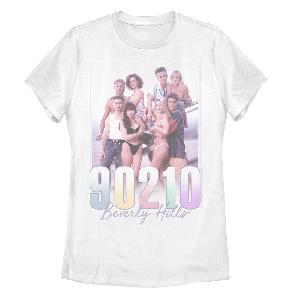 Juniors' Beverly Hills 90210 Beach Group Portrait Graphic Tee