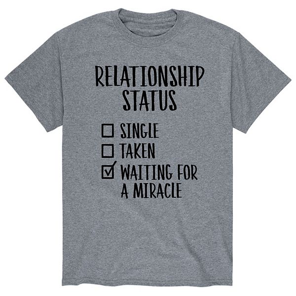Men's Relationship Status Checklist Tee