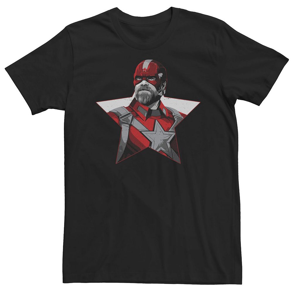 Big & Tall Marvel Black Widow Red Guardian Star Portrait Tee