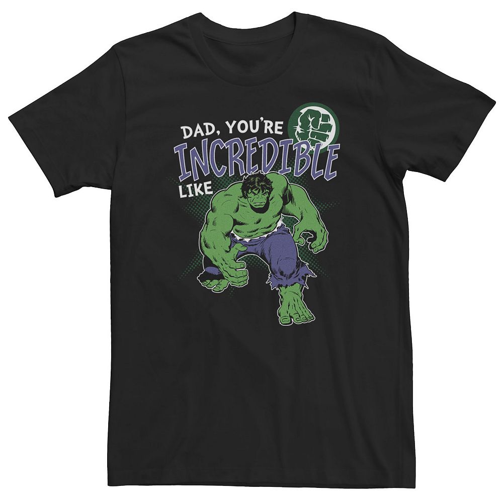 Big & Tall Marvel Hulk Incredible Dad Father's Day Tee