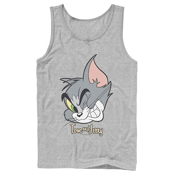 Mens Tom And Jerry Tom Cat Big Face Tank Top