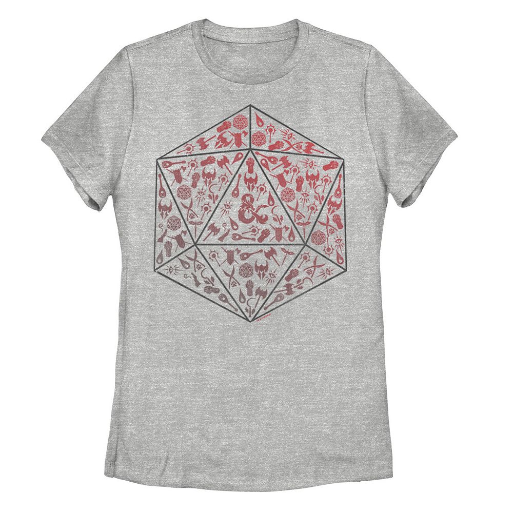 Juniors' Dungeons And Dragons D20 Icon Fill Tee