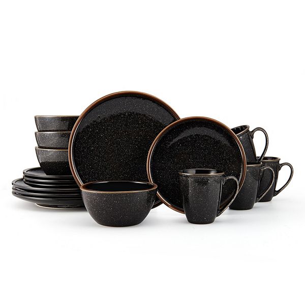 Mikasa Barrett 16-pc. Dinnerware Set BLACK - Sansujyuku - Tire Store