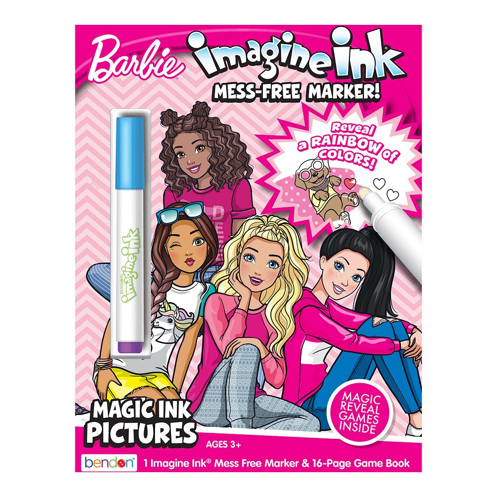 Barbie Imagine Ink Magic Ink Marker and Coloring Book