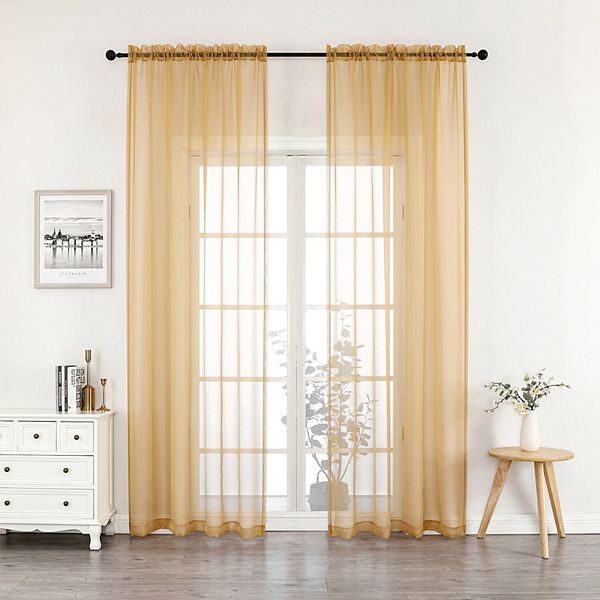 Crystal Sheer 2-pack Window Curtain Set