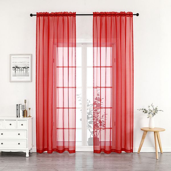 Crystal Sheer 2-pack Window Curtain Set