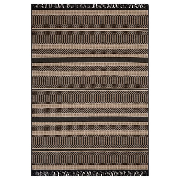 Sonoma Goods For Life® Stripe Indoor Outdoor Rug - Black (6.5FT SQ ...