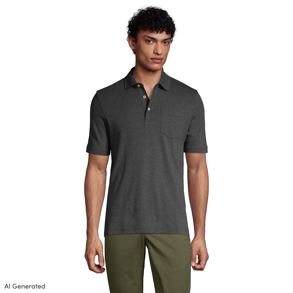 Big & Tall Lands' End Super Soft Classic-Fit Supima Pocket Polo