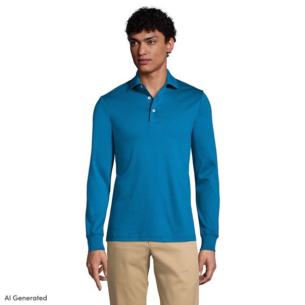 Big & Tall Lands' End Classic-Fit Supima Interlock Polo