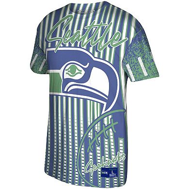 Men's Mitchell & Ness Royal Seattle Seahawks Jumbotron Historic Logo T ...