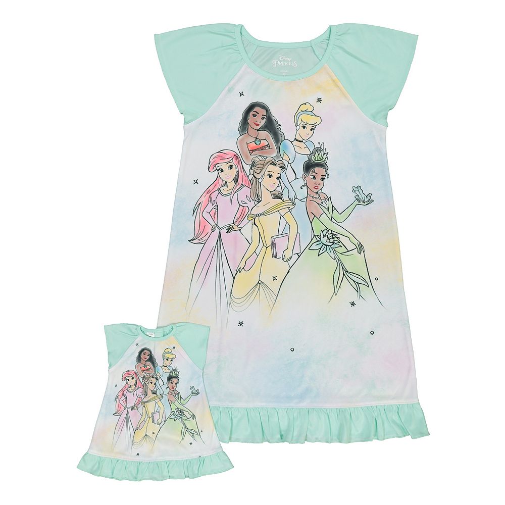 Disney Princess Girls 4-10 "Magical Princess" Nightgown & Doll Gown Set
