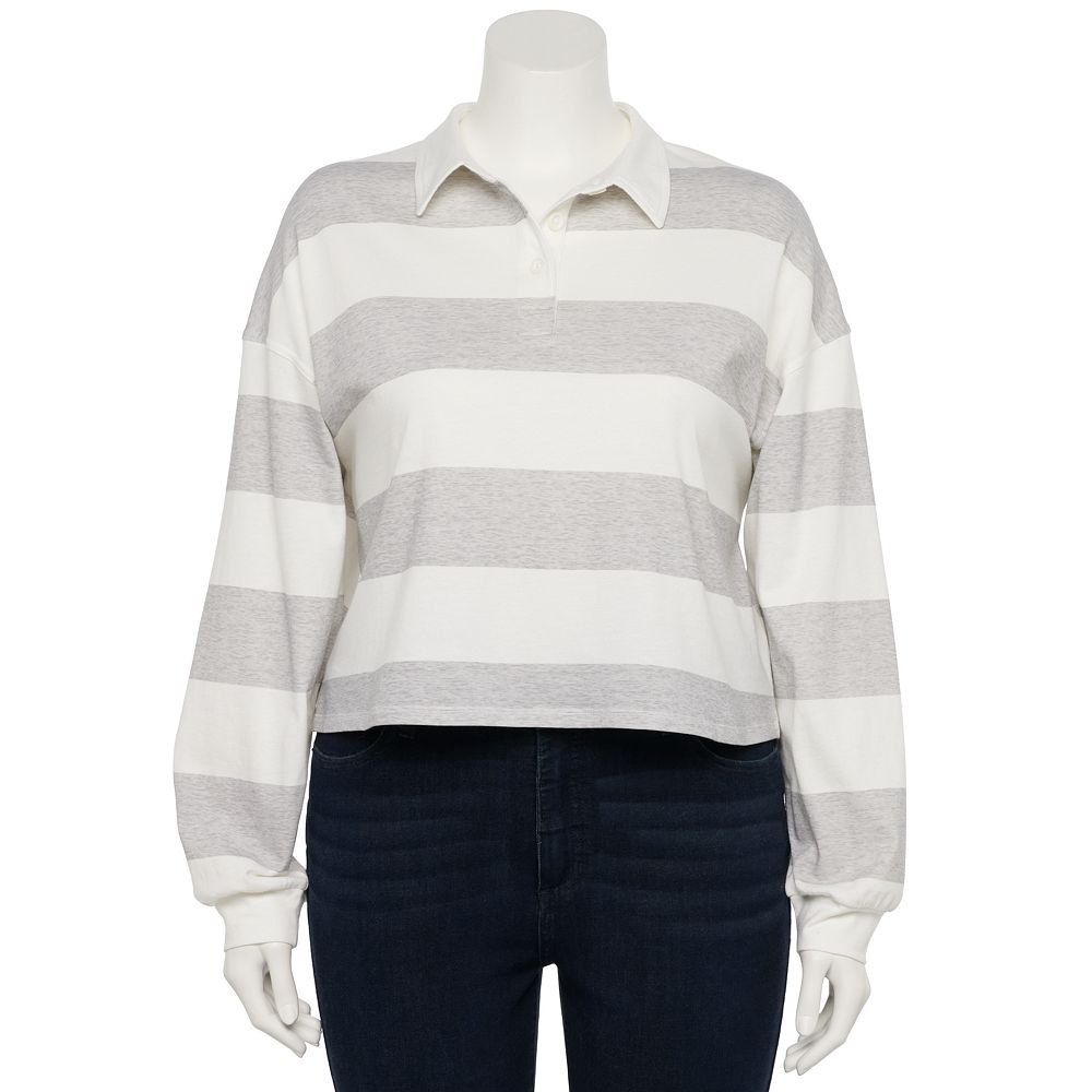 Juniors' Plus Size SO® Cropped Polo Shirt