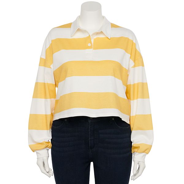 Juniors' Plus Size SO® Cropped Polo Shirt