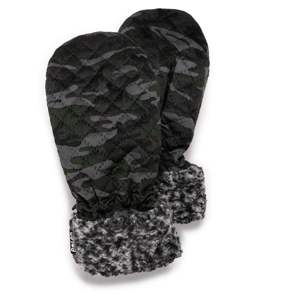 Women's MUK LUKS Quilted Frosted High Pile Fleece Mittens