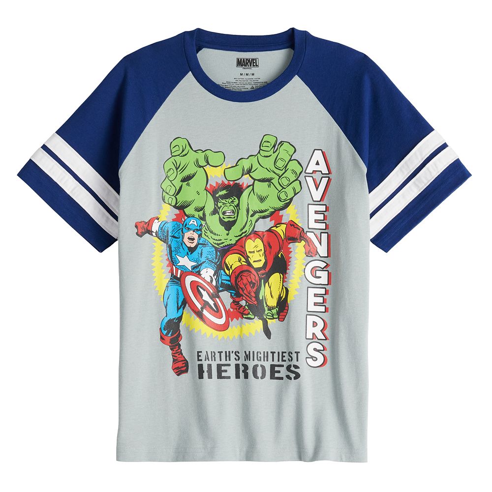 Boys 8-20 Marvel Hero Graphic Ringer Tee