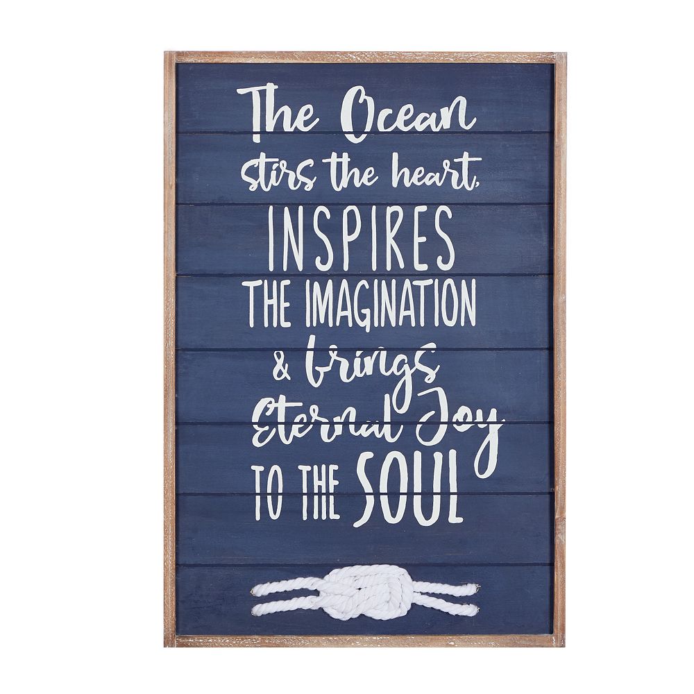 Stella & Eve Blue Ocean Panel Wood Wall Decor
