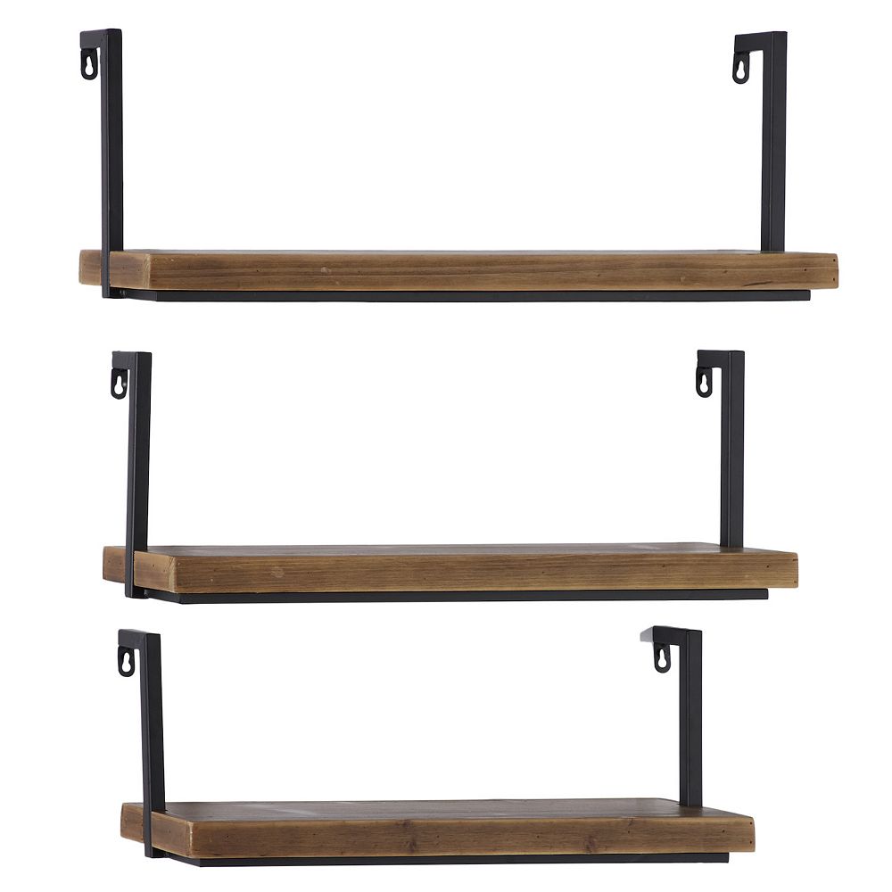 Stella & Eve Two Tone Shelf Wall Decor 3-piece Set