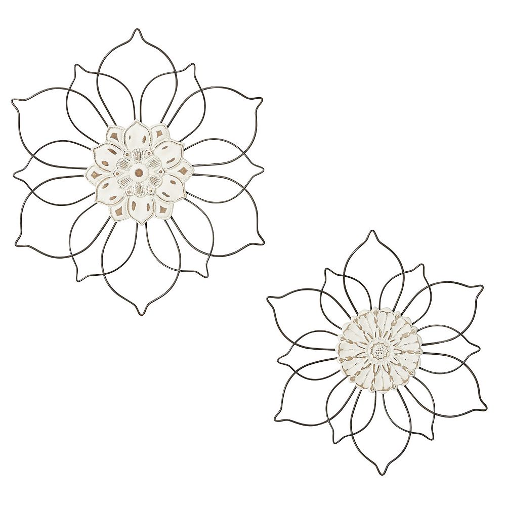 Stella & Eve Floral Iron Wall Decor 2-piece Set