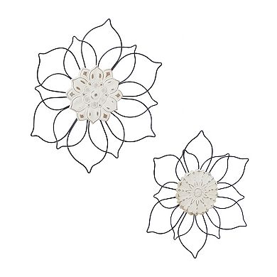 Stella & Eve Floral Iron Wall Decor 2-piece Set
