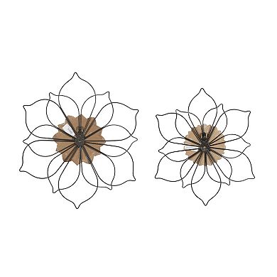 Stella & Eve Floral Iron Wall Decor 2-piece Set