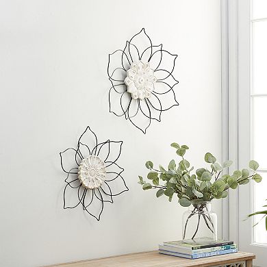 Stella & Eve Floral Iron Wall Decor 2-piece Set