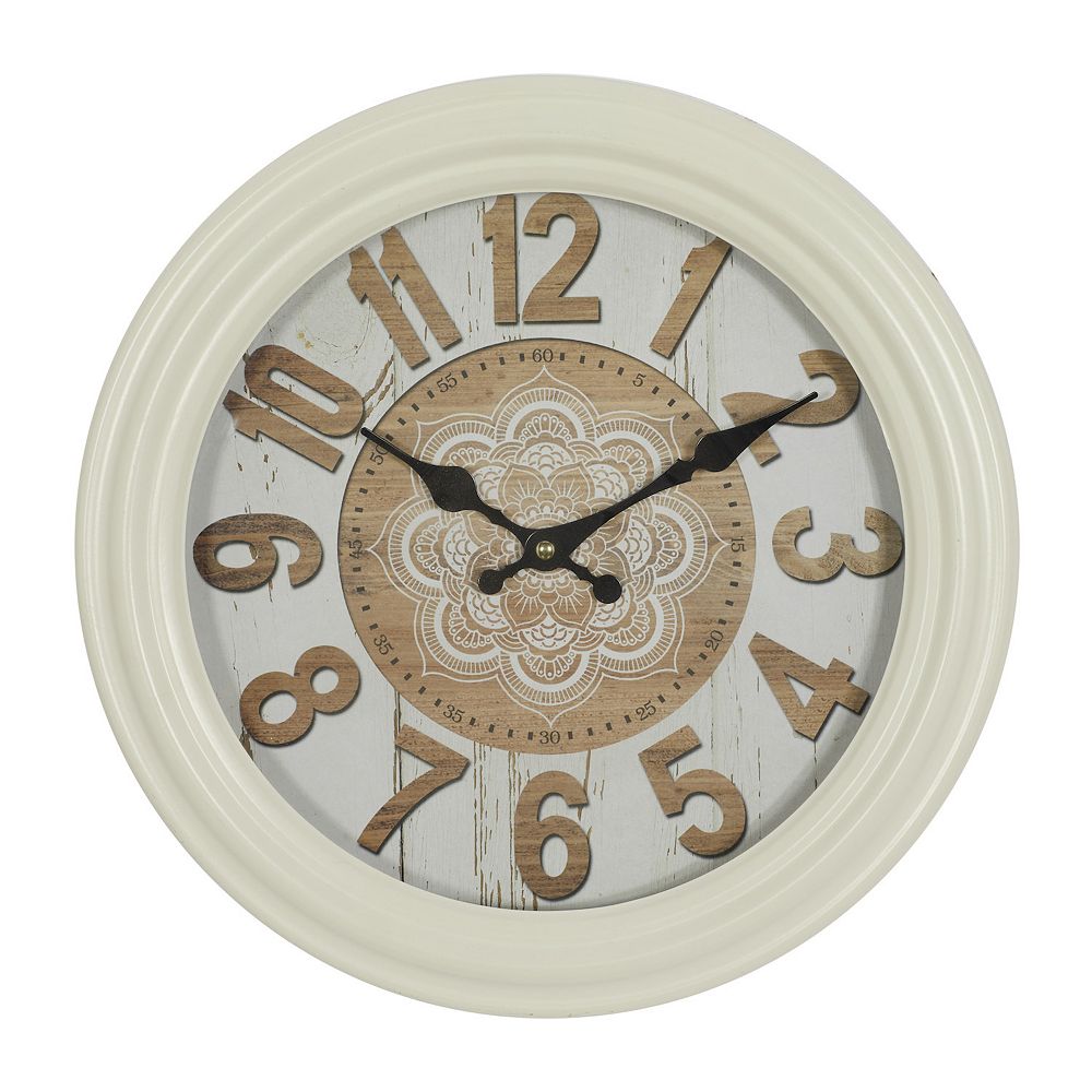 Stella & Eve Two Tone Distressed Wall Clock