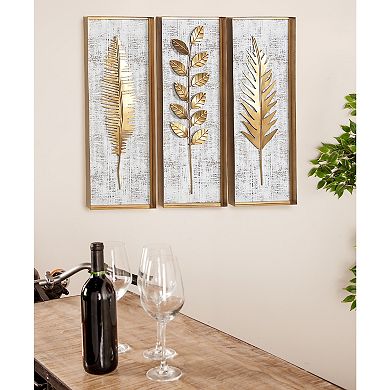 Stella & Eve Metallic Leaves Wall Decor 3-piece Set