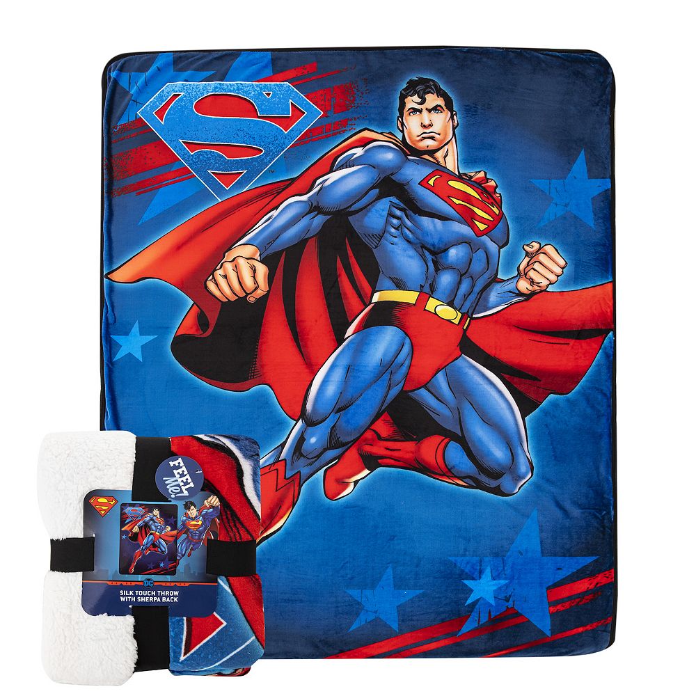 Superman American Hero Oversized Silk Touch Sherpa Throw