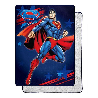 Superman American Hero Oversized Silk Touch Sherpa Throw