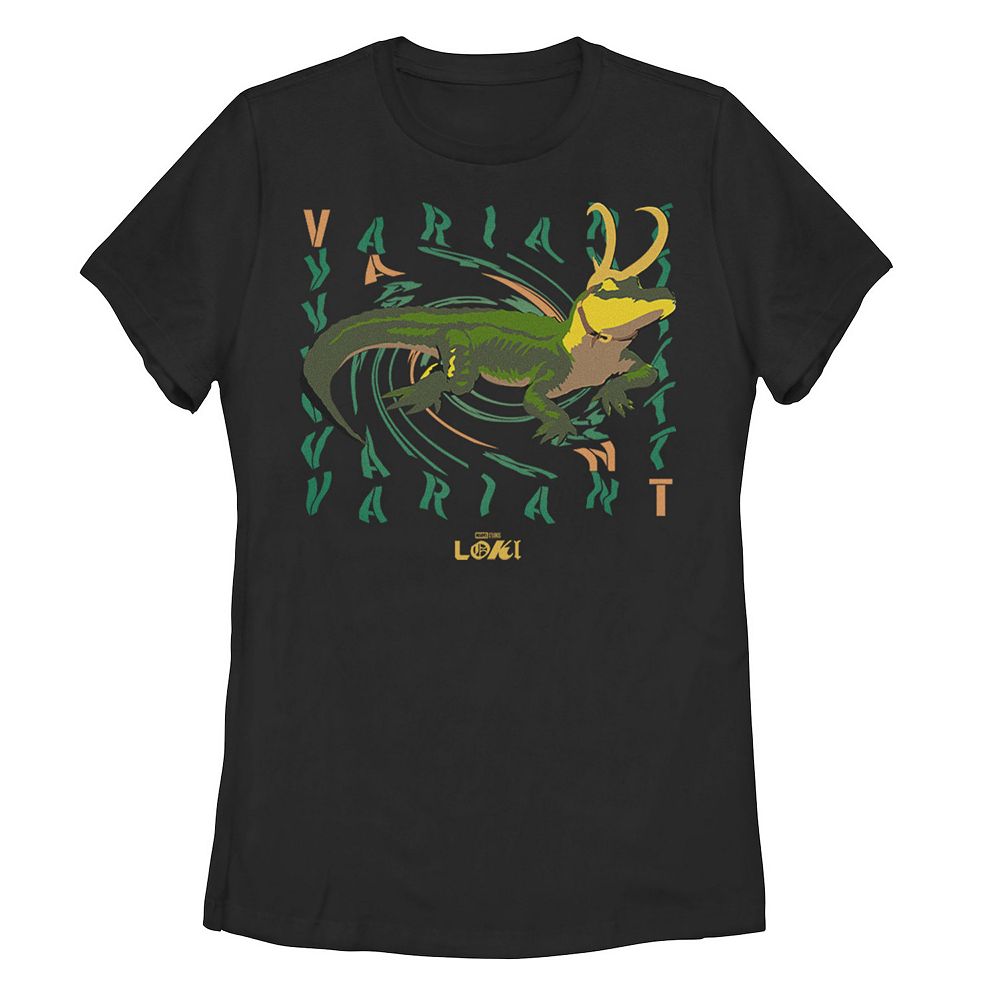 Juniors' Marvel Alligator Variant Loki Poster Tee