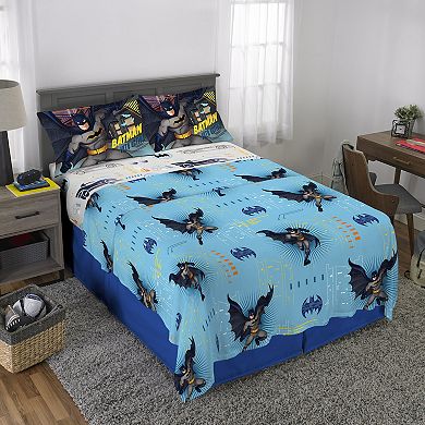 Batman Into Action Sheet Set with Pillowcases