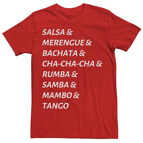Men's Latin Dance Stack Text Tee