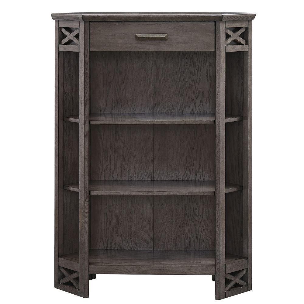 3-Shelf Corner Bookcase