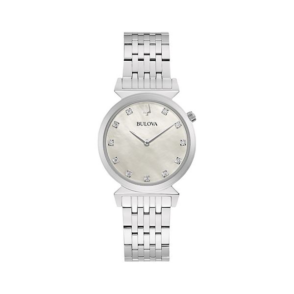 Bulova Women's Stainless Steel Diamond Accent Watch - 96P216