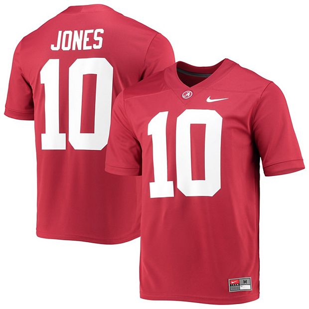 Men s Nike Mac Jones Crimson Alabama Crimson Tide 2021 Draft Class Game Jersey