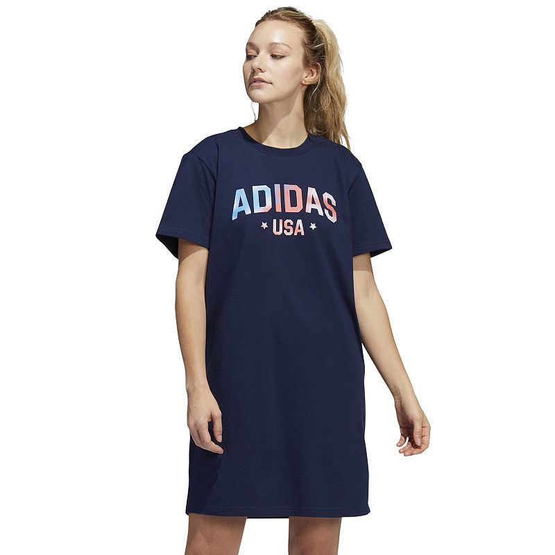 UPC 195743696020 - Women's adidas Americana T-Shirt Dress, Size: Small ...