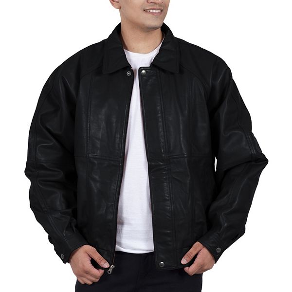 Men's Franchise Club Ace Leather Bomber Jacket
