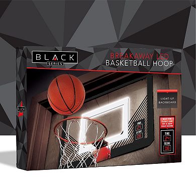Black Series Mini LED Light-Up Basketball Hoop Sports Game with Mini Ball