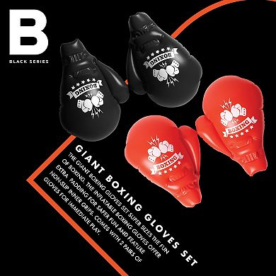 Black Series Inflatable Giant Boxing Glove Set