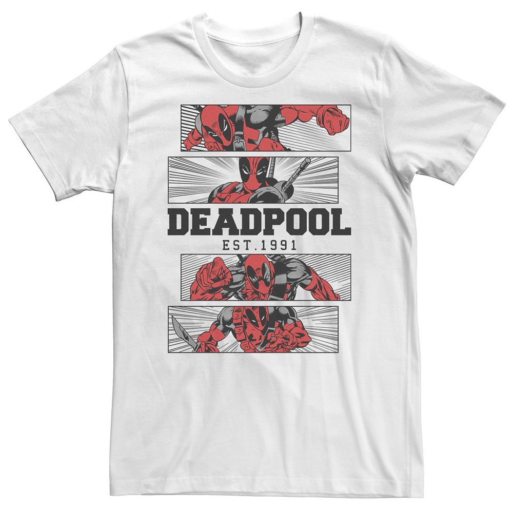 Big & Tall Deadpool Action Shot Panels Tee