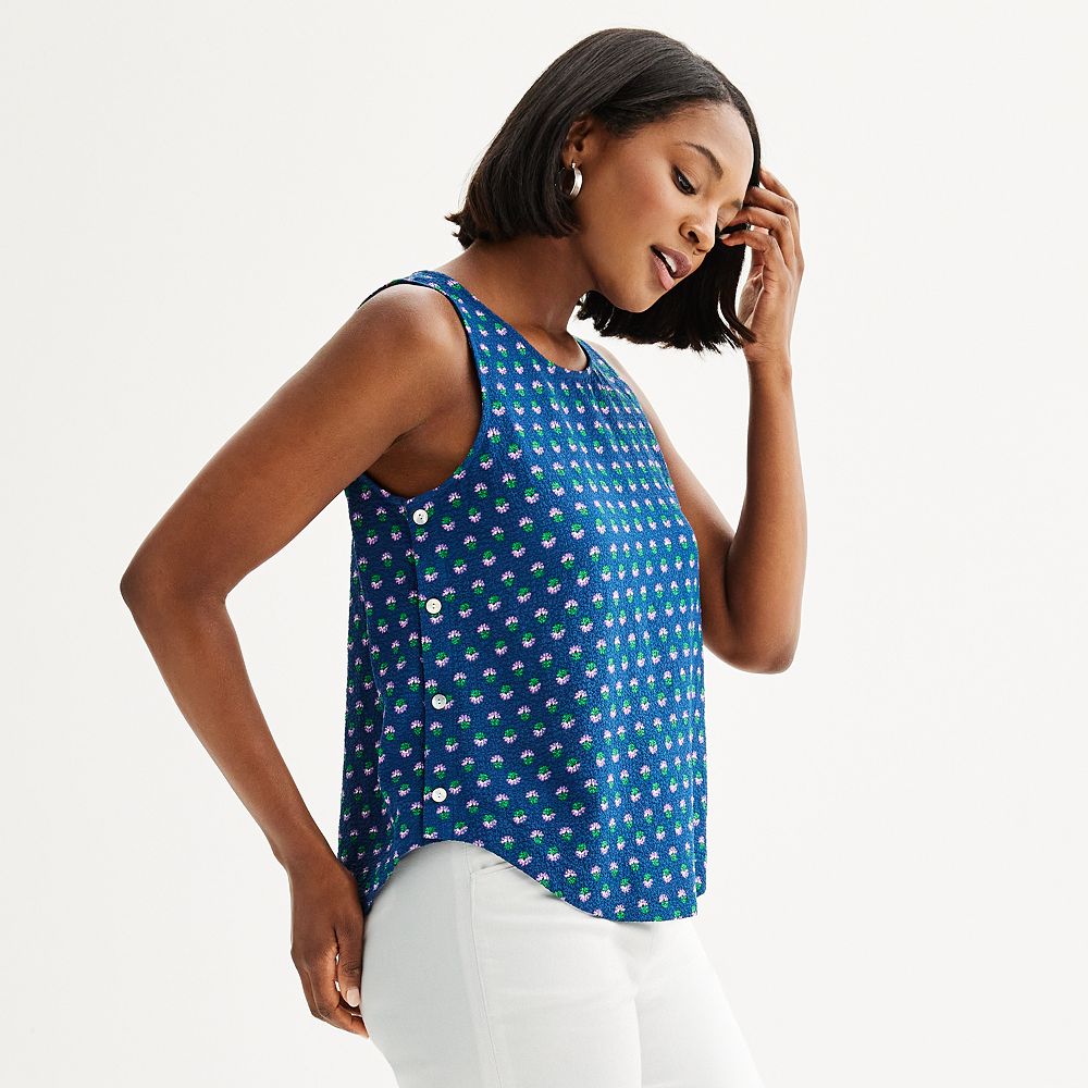 Women's DRAPER JAMES RSVP™ Side Button Tank Top