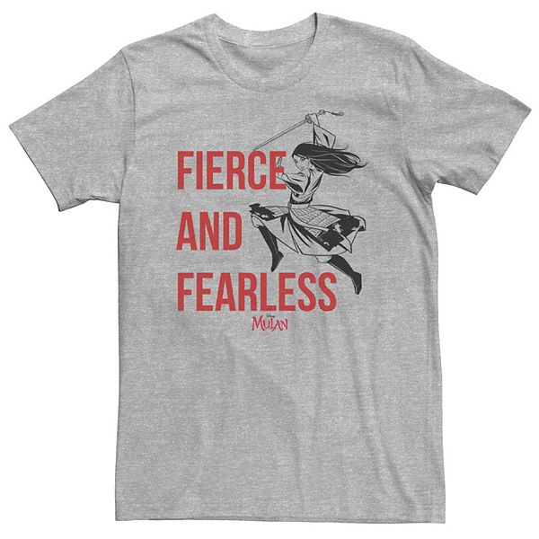 Big & Tall Disney Mulan Live Action Fierce And Fearless Action Pose Tee