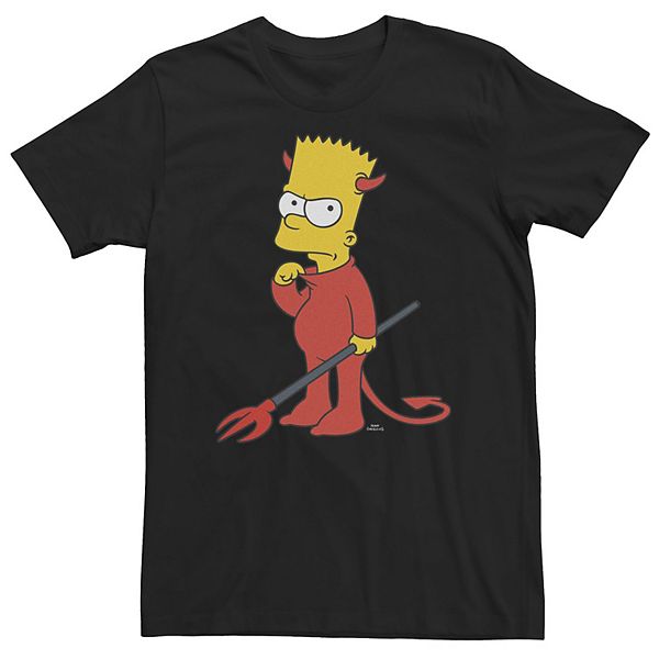 Big & Tall The Simpsons Devil Bart Portrait Tee
