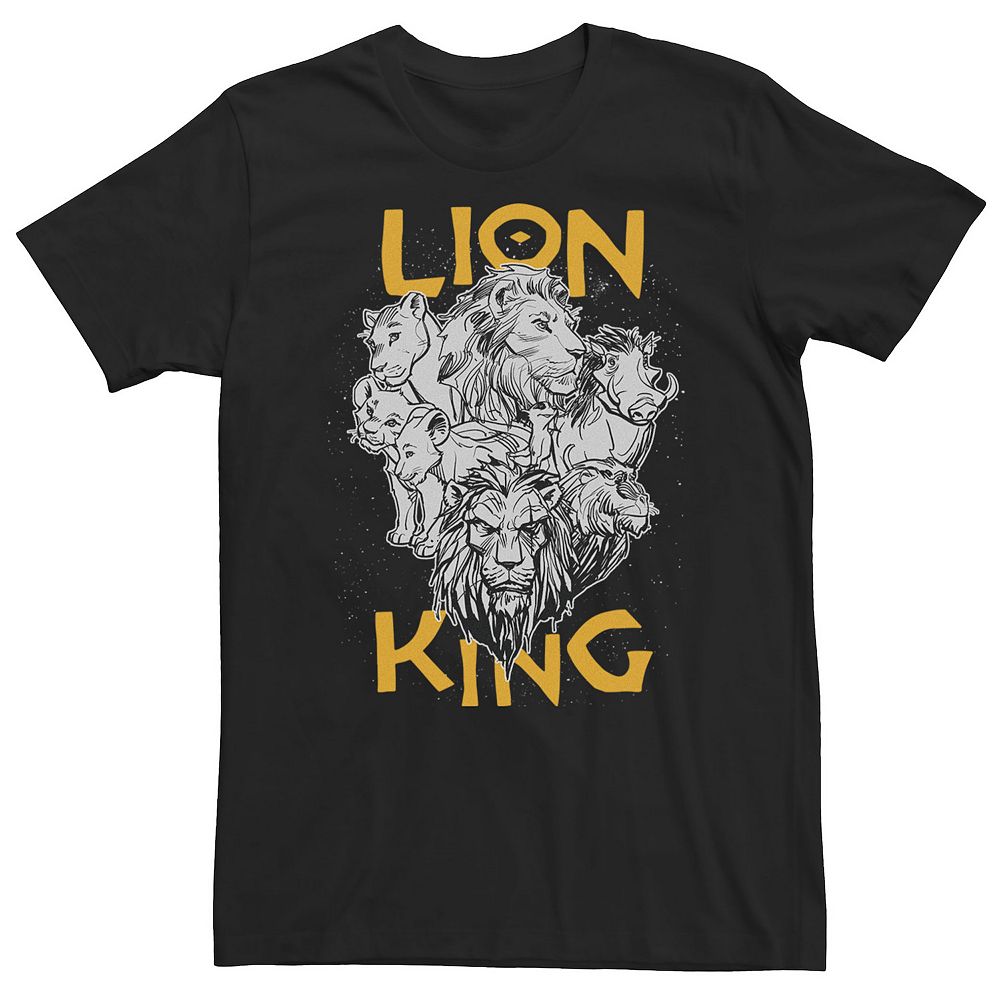 Big & Tall Disney The Lion King Live Action Stacked Group Shot Portrait Tee