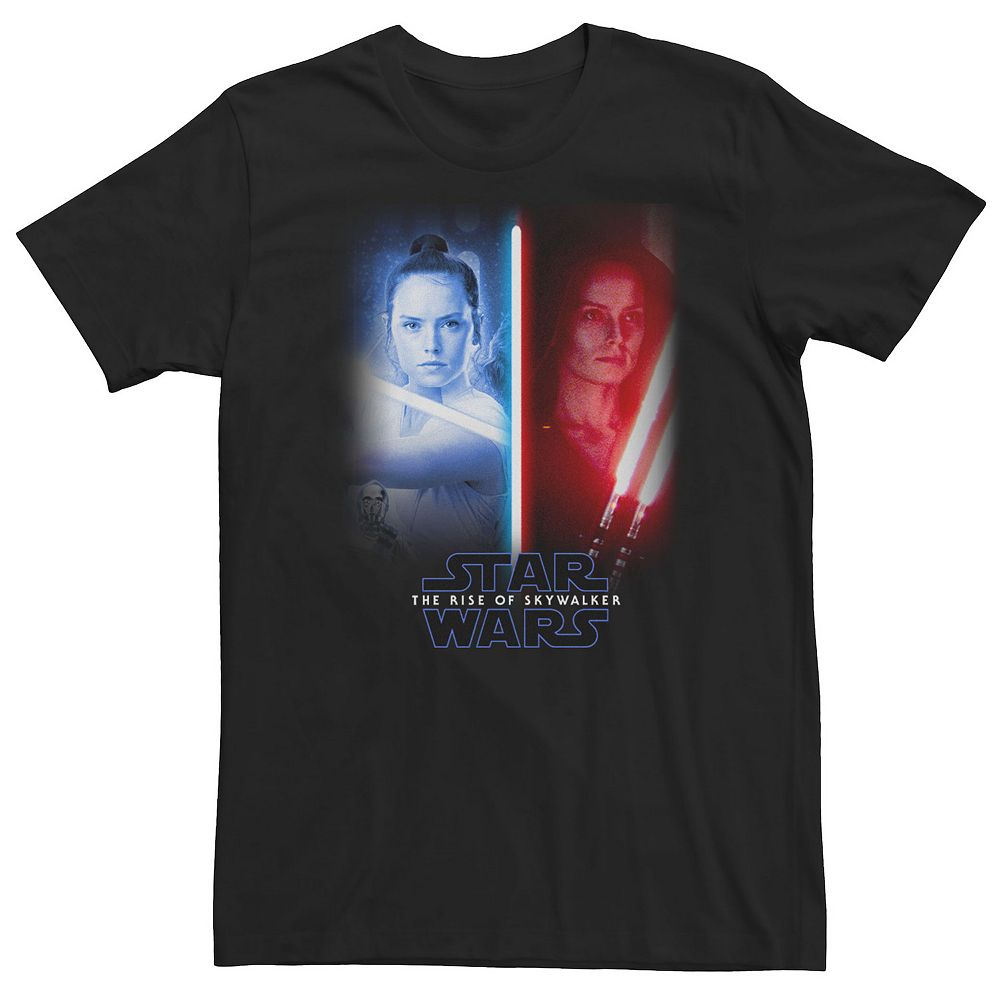 Big & Tall Star Wars Rise Of Skywalker Split Panel Portrait Logo Tee